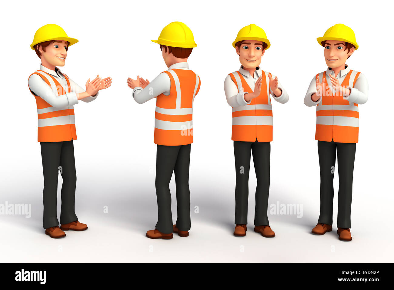 Illustration of young worker Stock Photo - Alamy