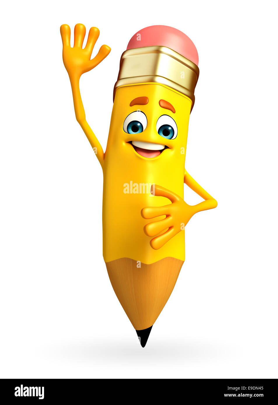 Cartoon character pencil hello pose hi-res stock photography and images ...