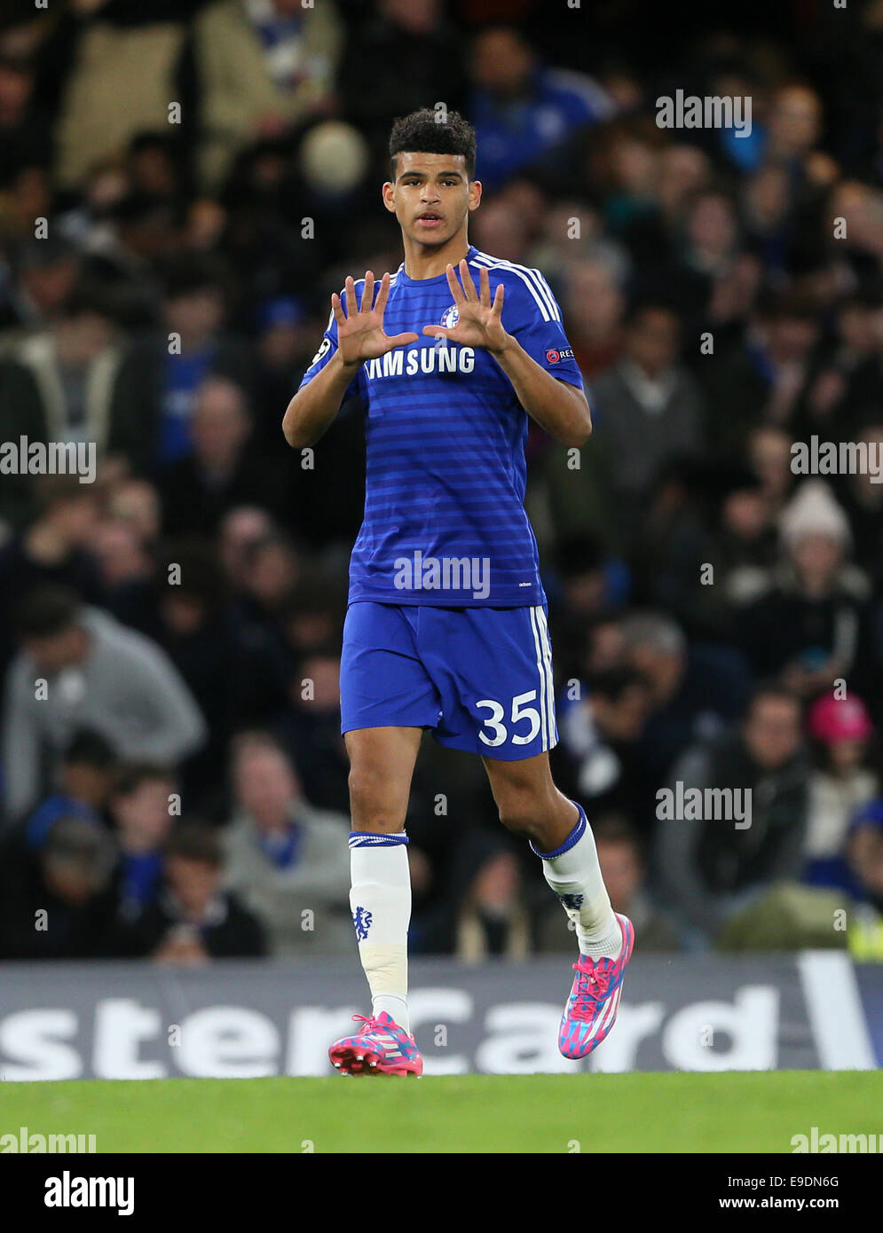 London, UK. 21st Oct, 2014. Chelsea's Dominic Solanke comes on for his ...