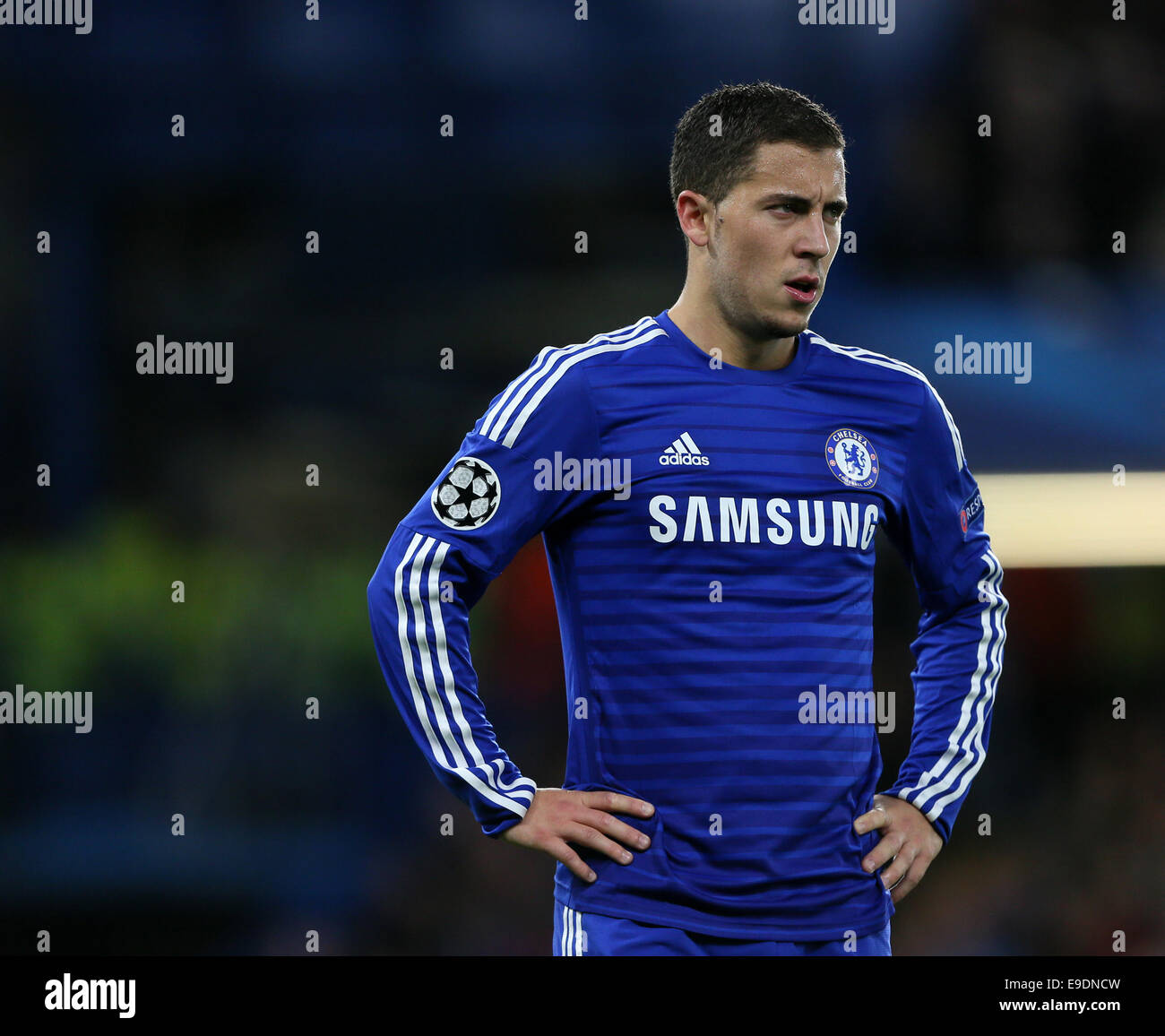 London, UK. 21st Oct, 2014. Chelsea's Eden Hazard in action.- UEFA ...