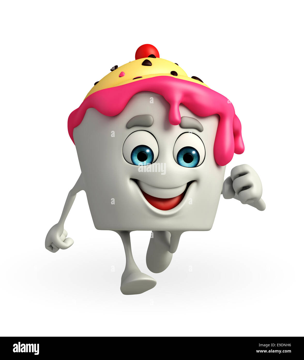 Cartoon Character of Ice Cream is running Stock Photo - Alamy