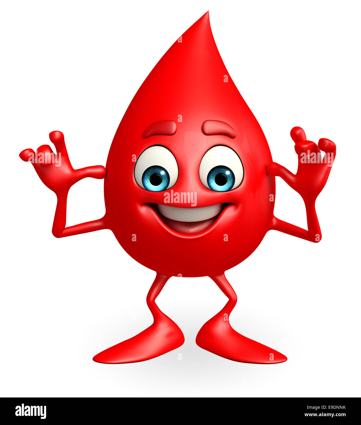 Cartoon Character of Blood Drop with teasing pose Stock Photo - Alamy