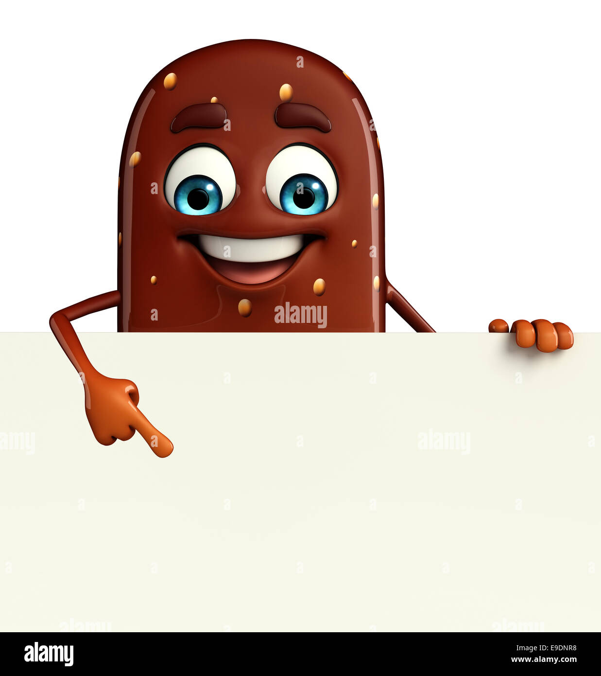 Cartoon Character of Candy with sign Stock Photo - Alamy