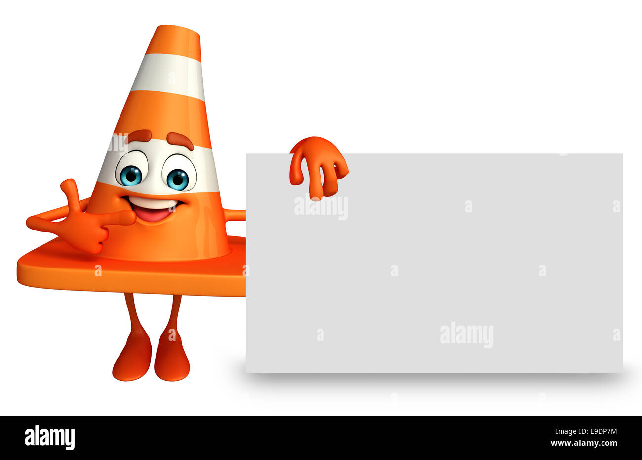 Cartoon character construction cone sign hi-res stock photography and ...