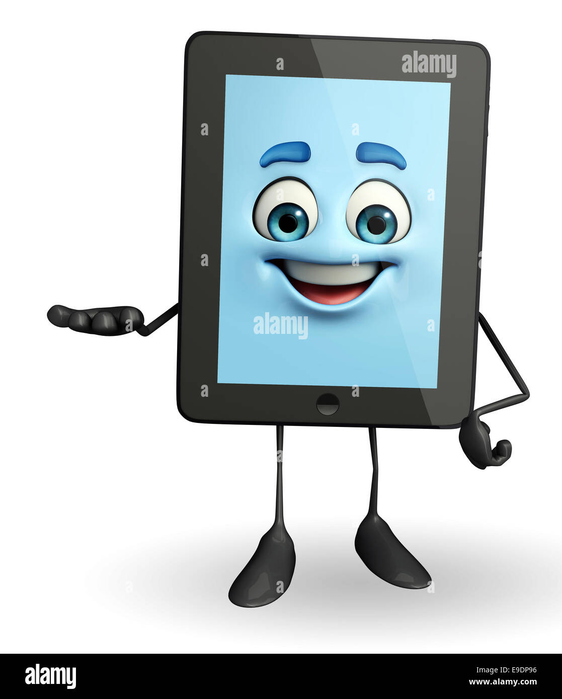 Cartoon character of tab is presenting Stock Photo - Alamy