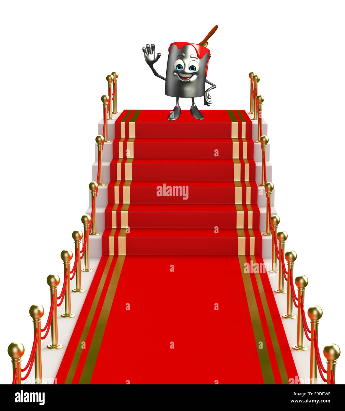 Cartoon character paint bucket red hi-res stock photography and images ...