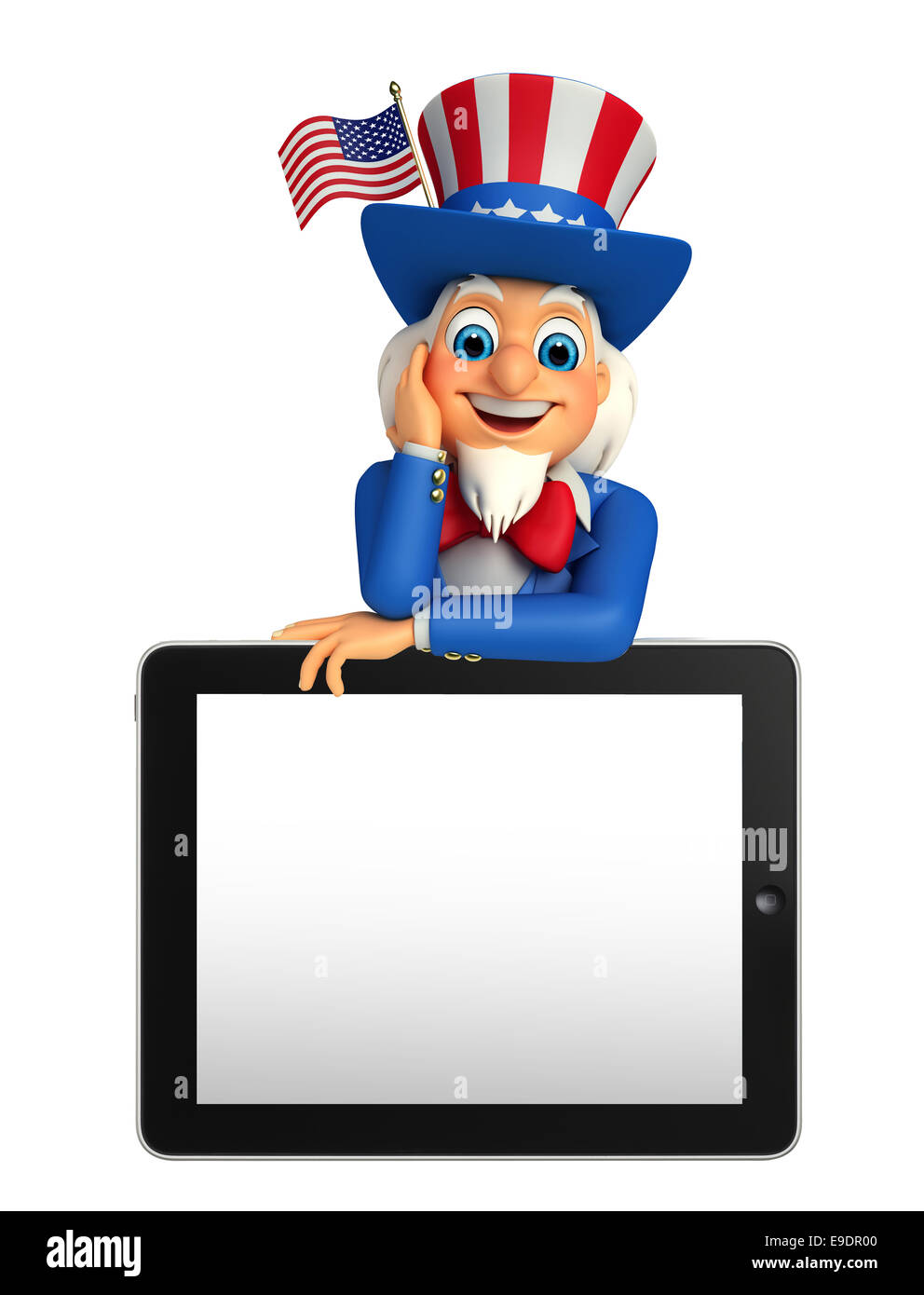 Illustration of uncle sam with tab Stock Photo - Alamy