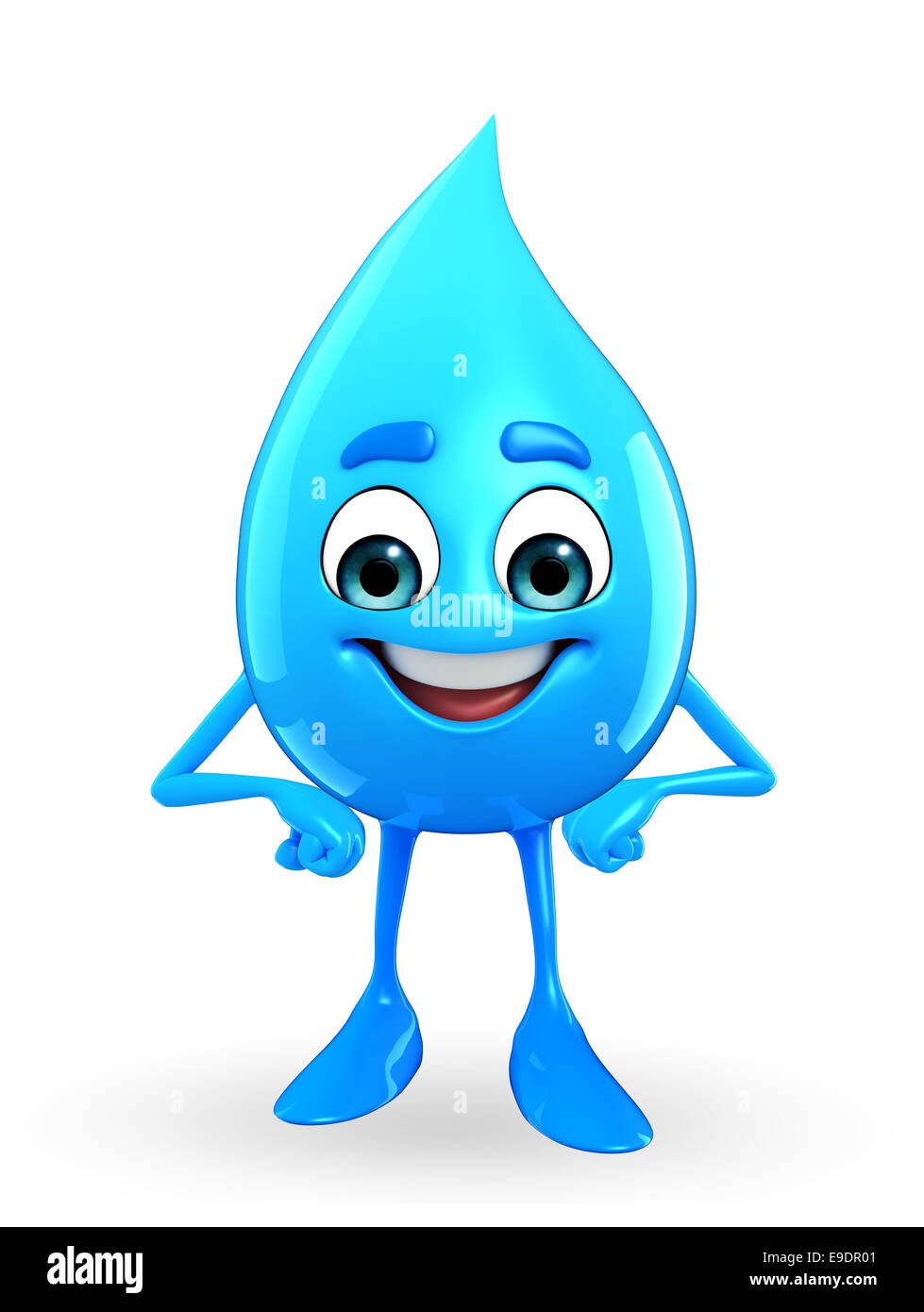 Cartoon character water drop pointing hi-res stock photography and ...