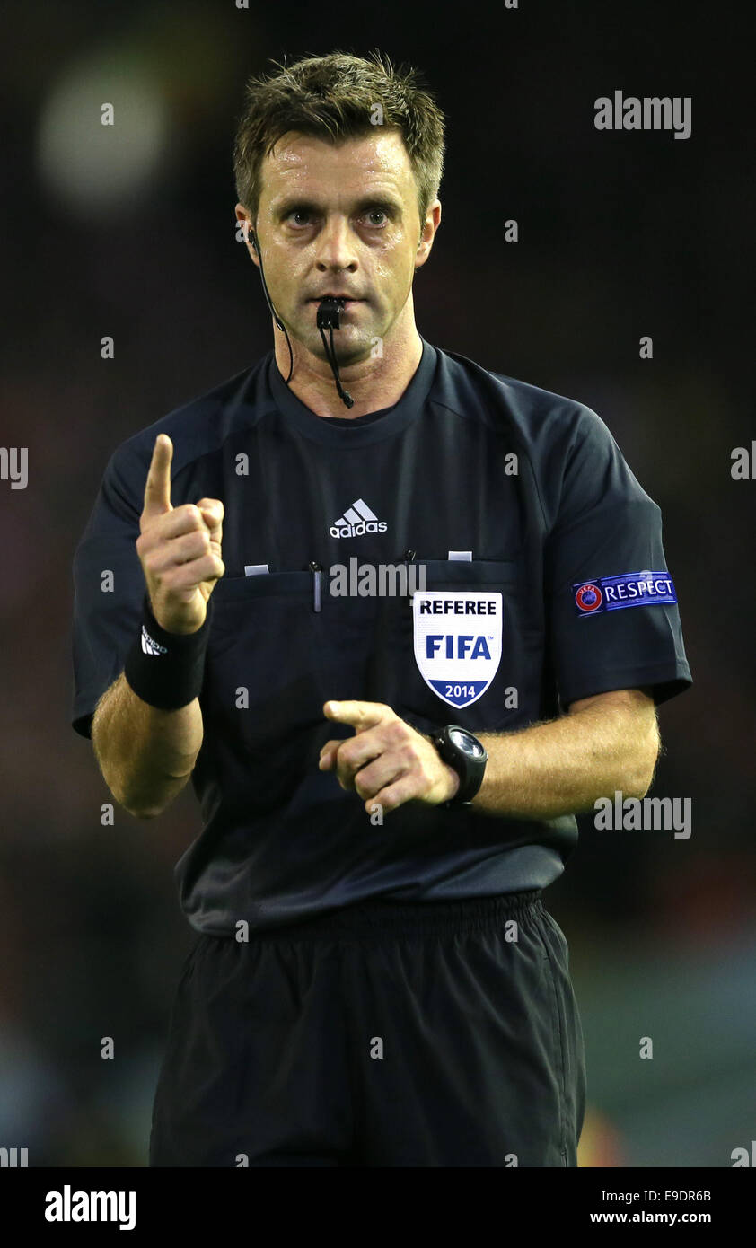Liverpool, UK. 22nd Oct, 2014. Referee Nicola Rizzoli - UEFA Champions ...