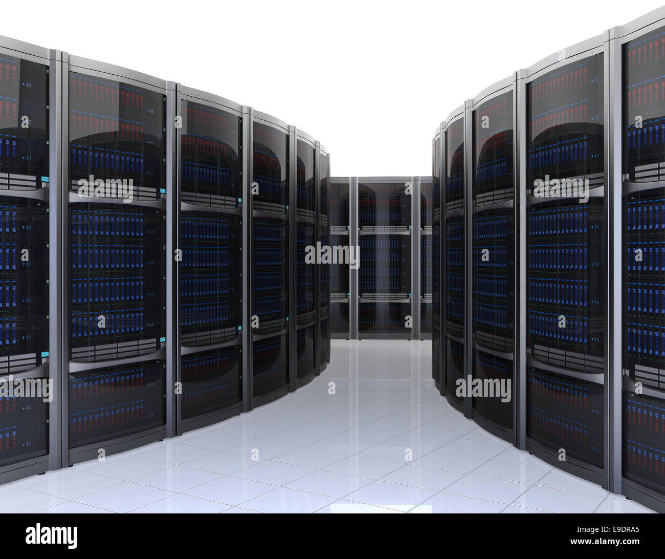 Row of servers in data center with simple background Stock Photo - Alamy