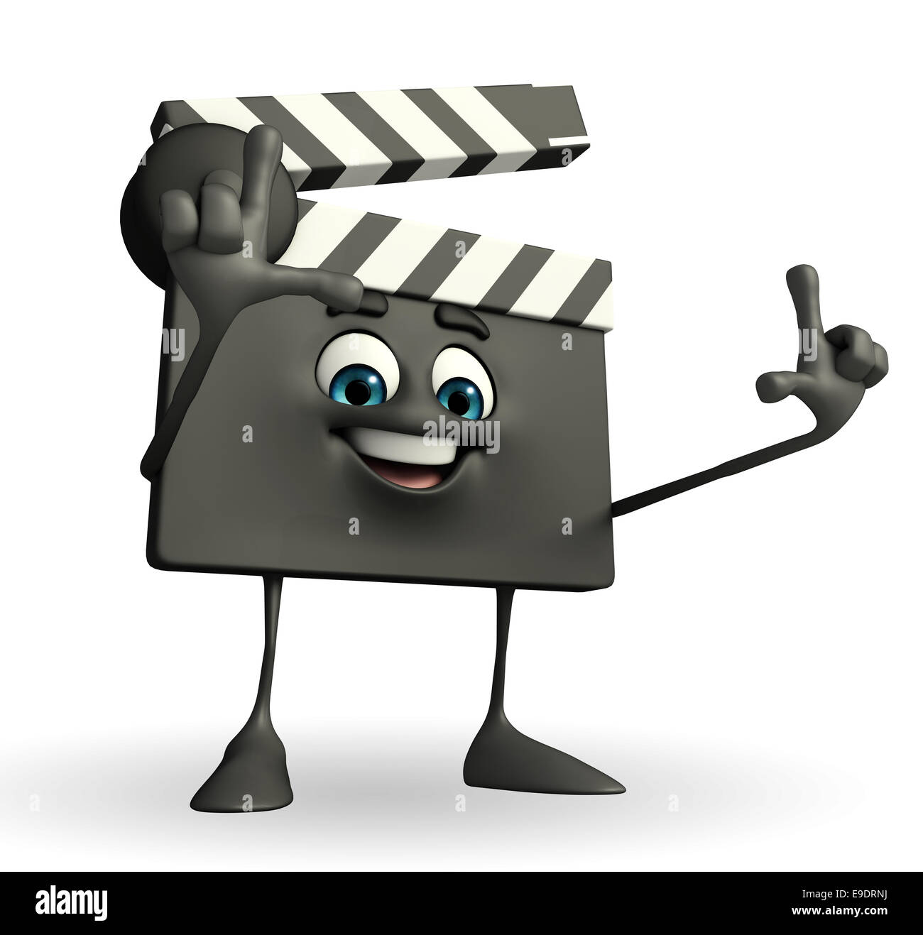 Cartoon Character of Clapper Board with director pose Stock Photo - Alamy