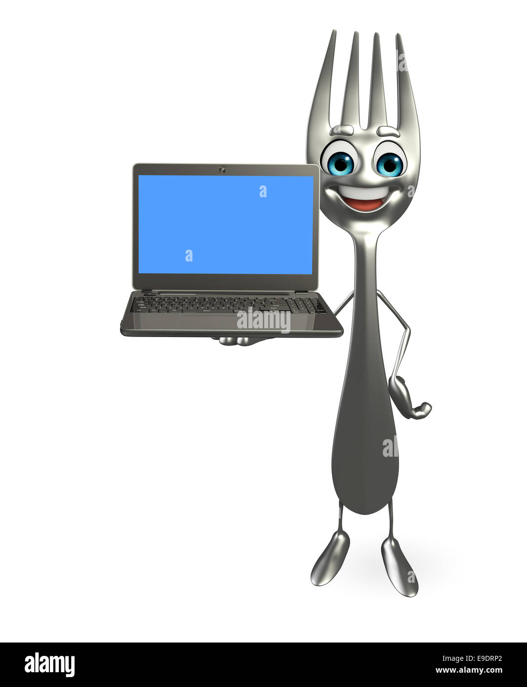 Cartoon character laptop victory hi-res stock photography and images ...