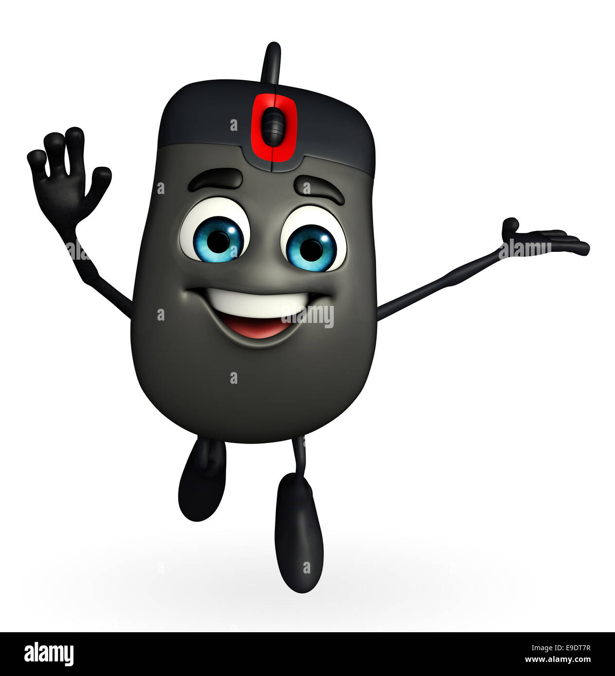 Cartoon Character of Computer Mouse with happy pose Stock Photo - Alamy