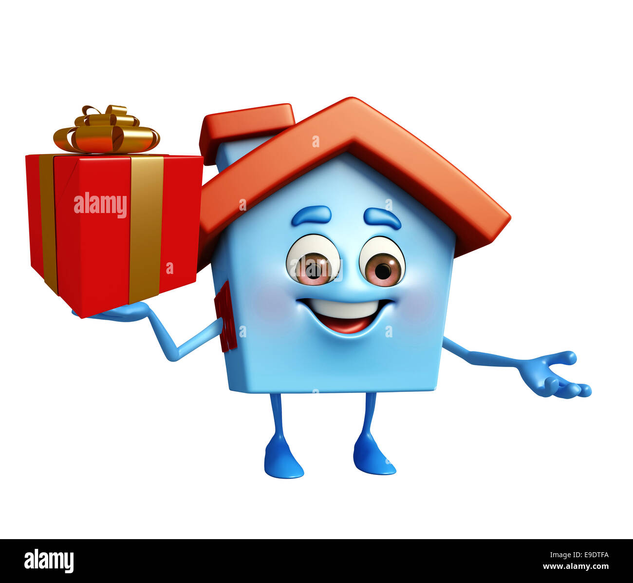Mascot gift box Cut Out Stock Images & Pictures - Alamy