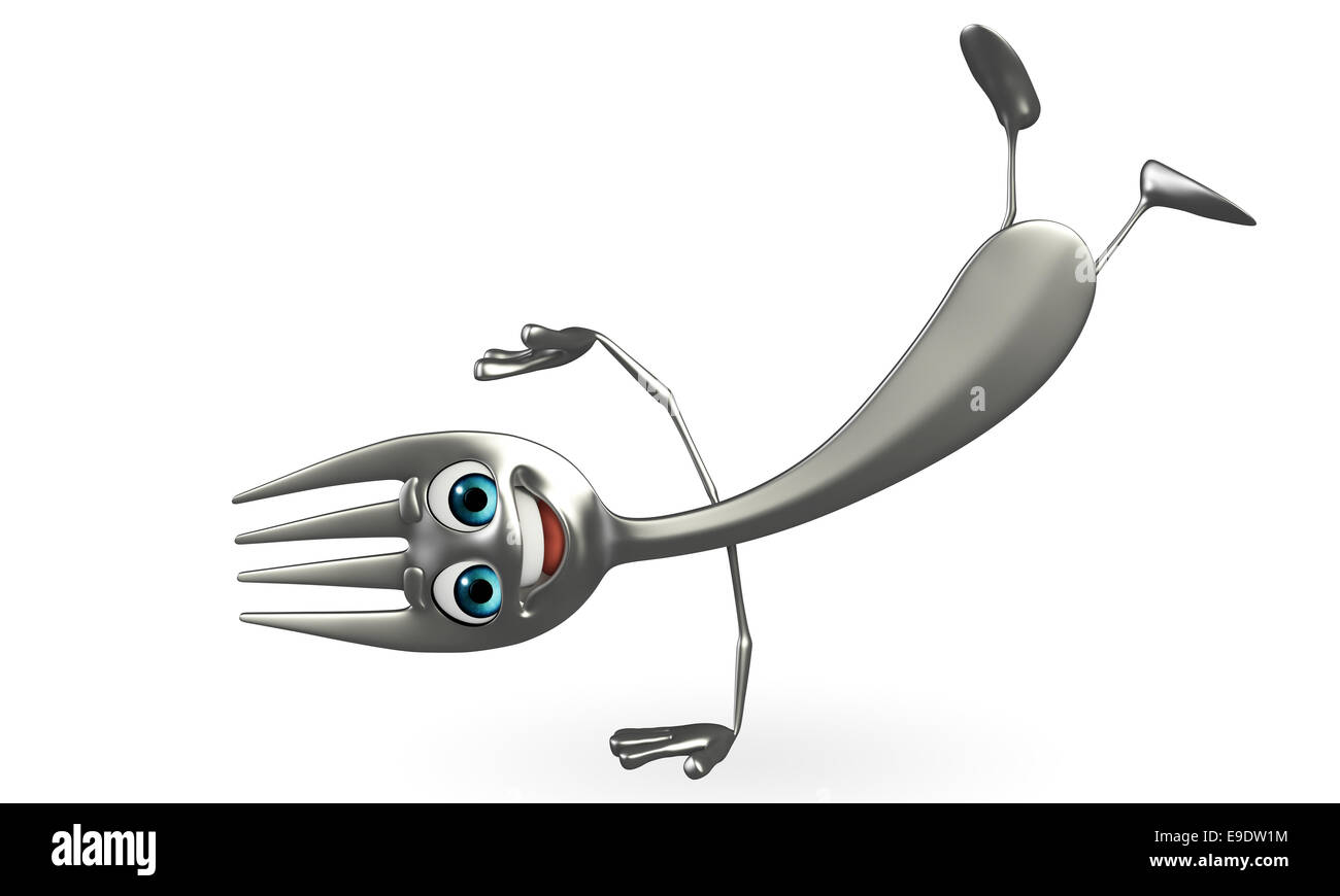 Chef food fork character hi-res stock photography and images - Alamy