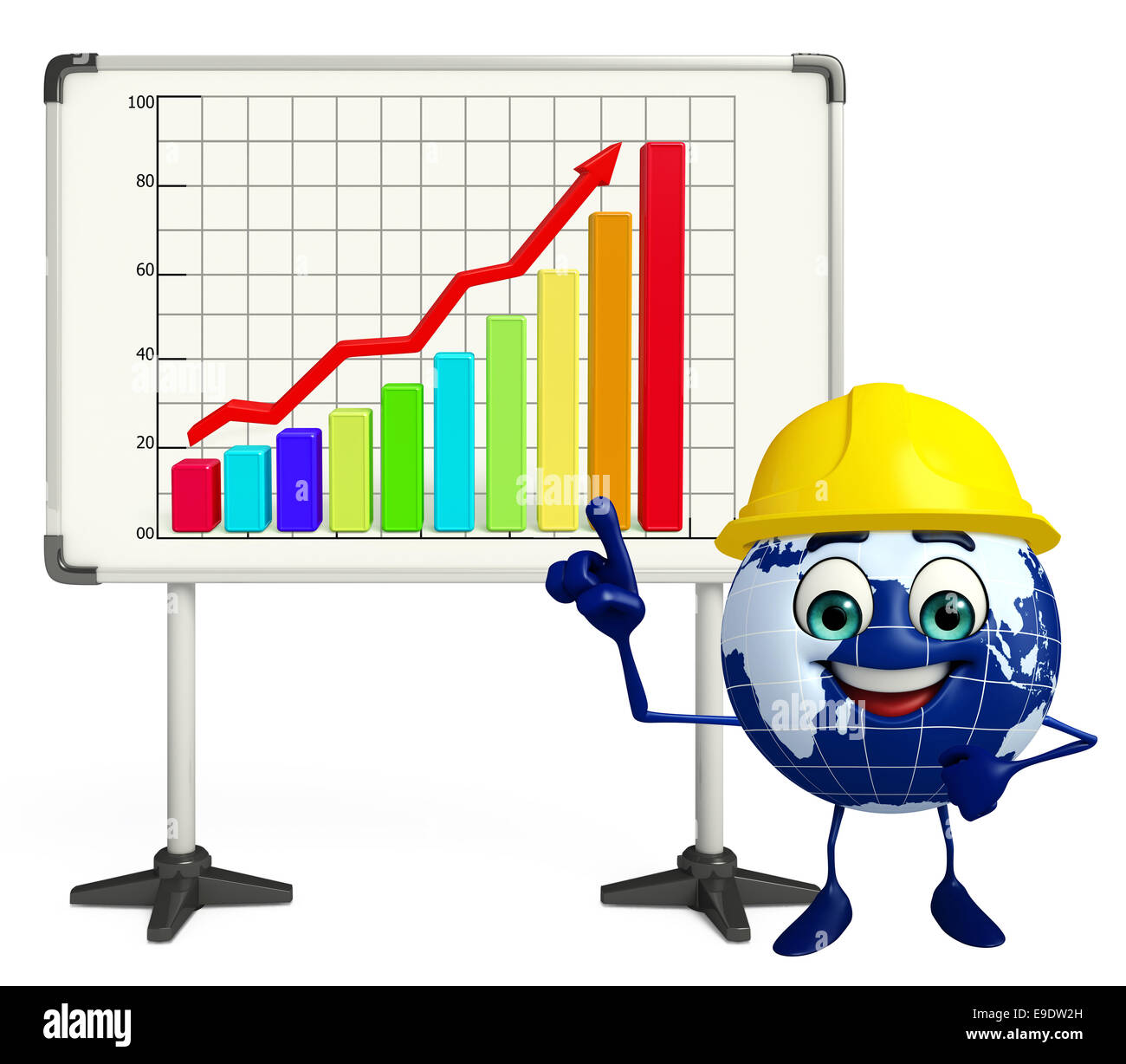 Cartoon character globe business graph hi-res stock photography and ...