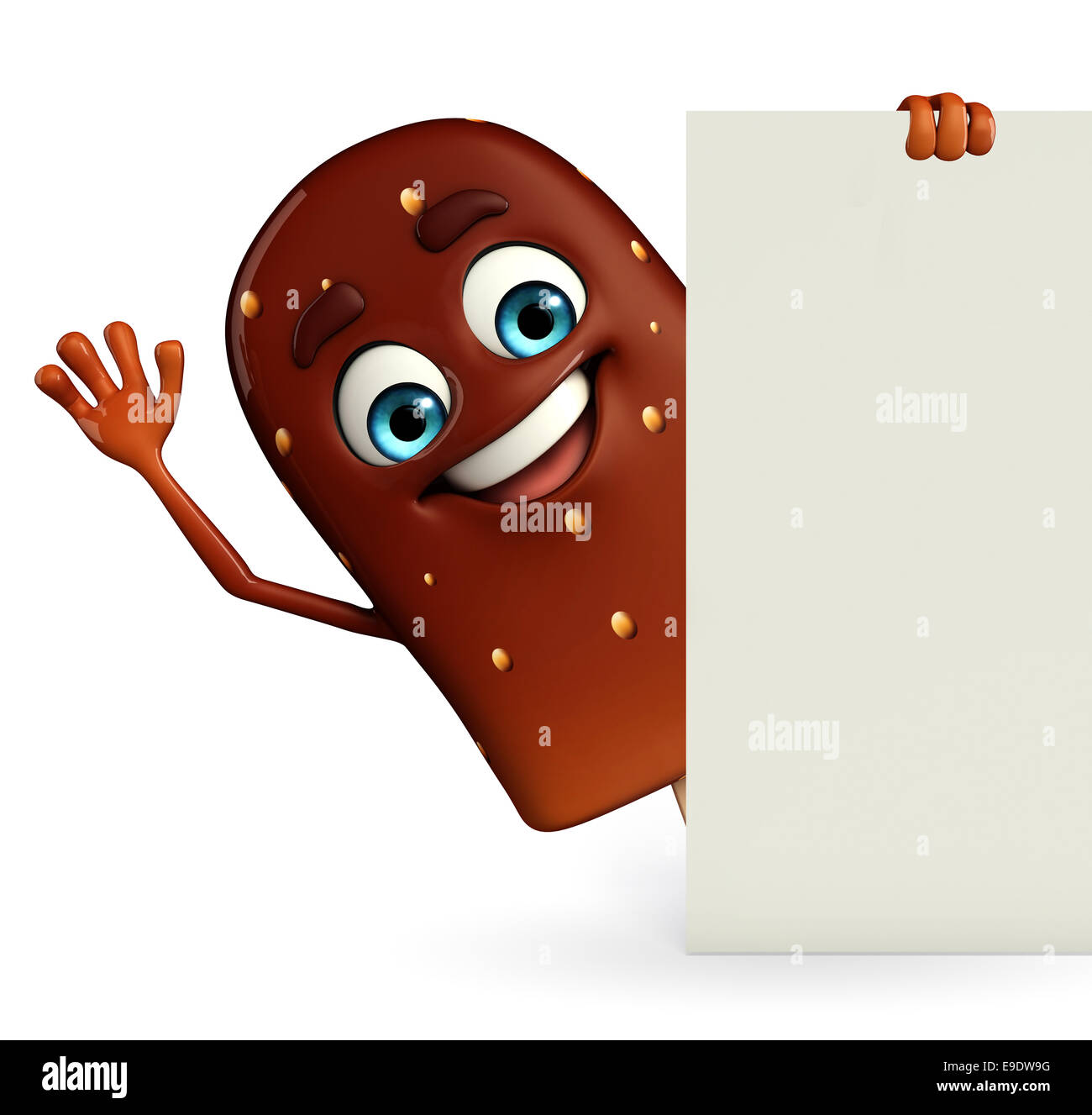 Cartoon Character of Candy with sign Stock Photo - Alamy
