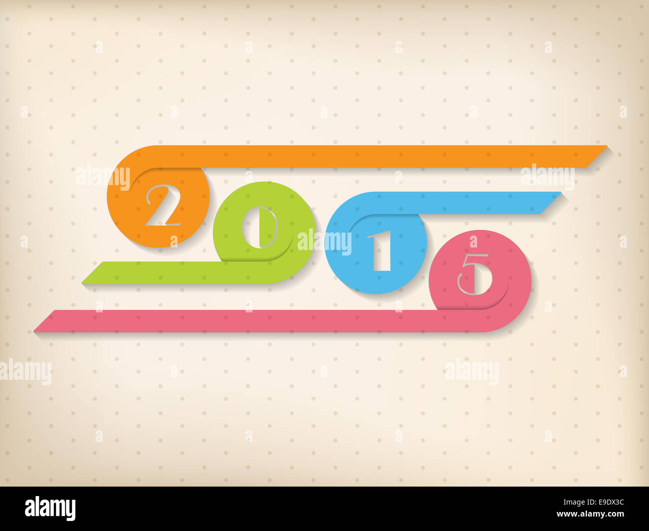 Year 2015 background design with colorful ribbons Stock Photo - Alamy