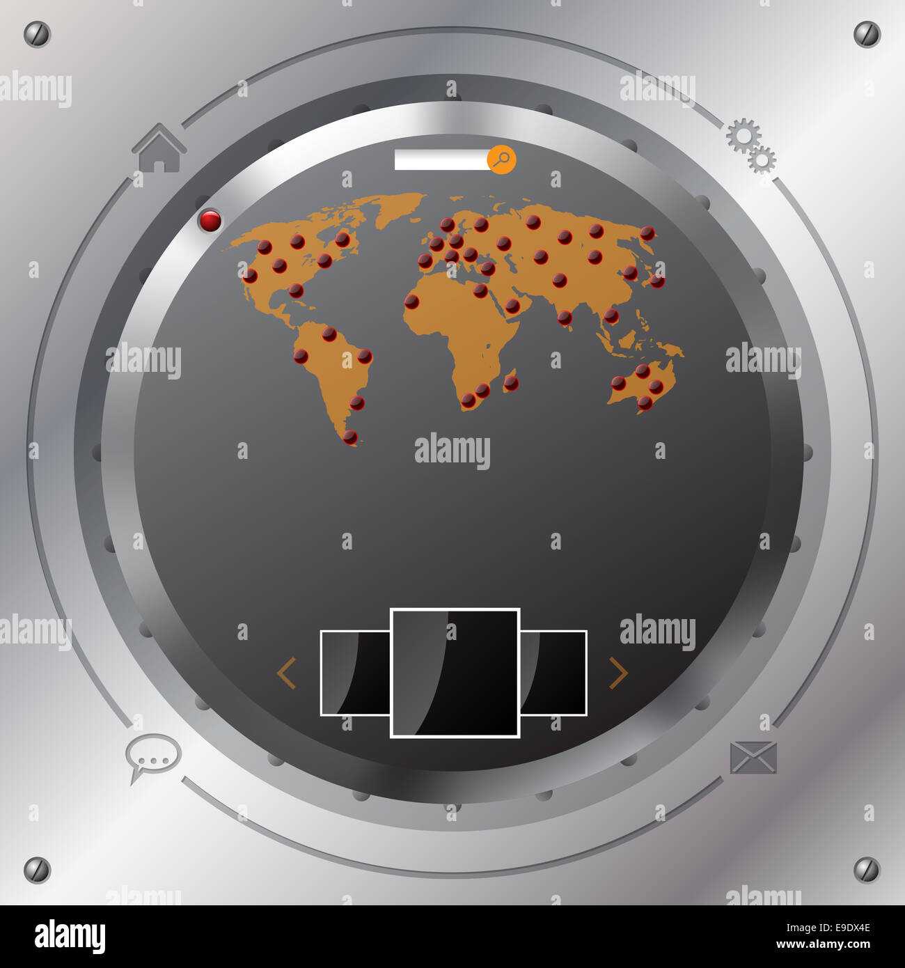 Technology website template design with rotateable menu selector Stock ...