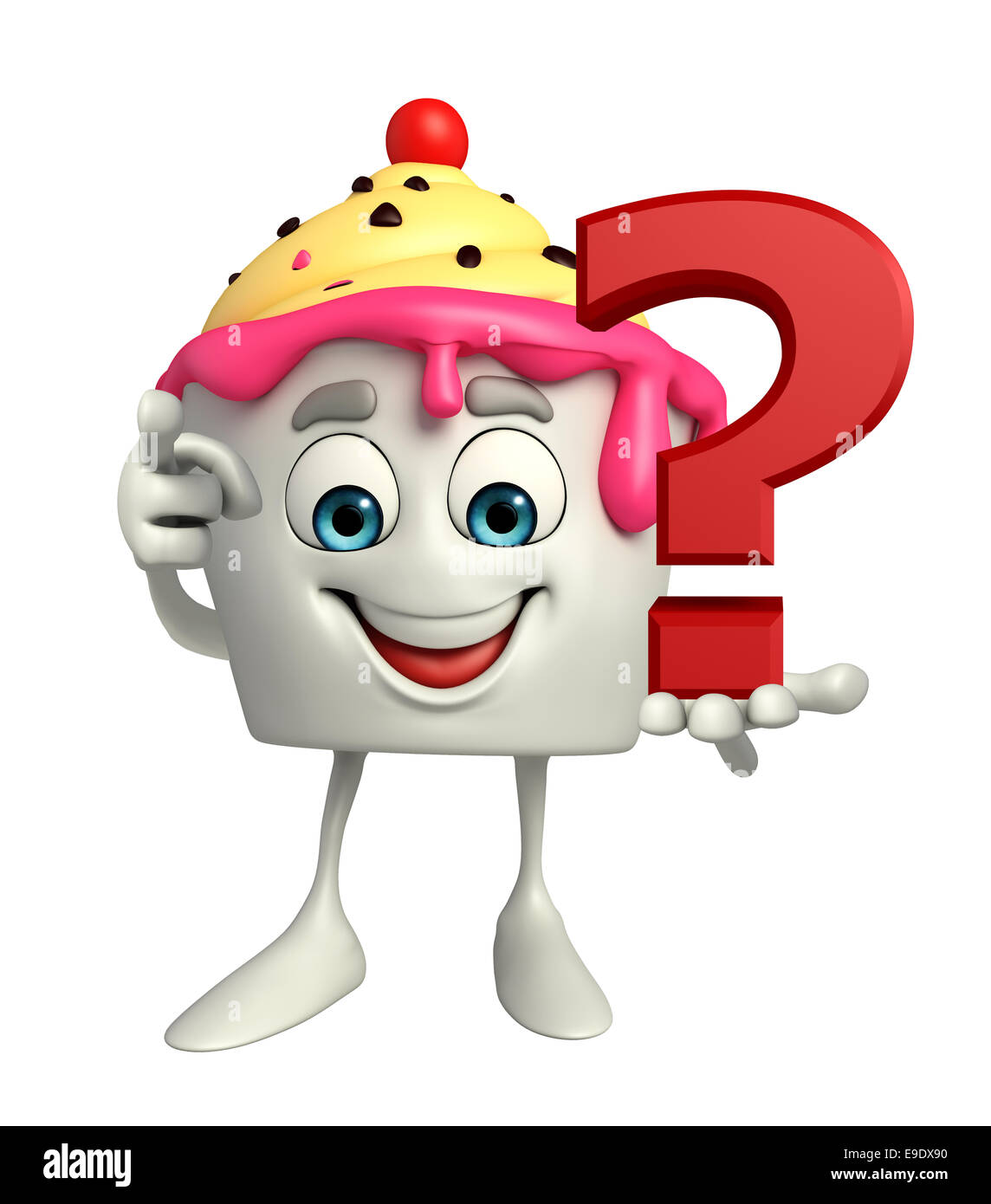 Cartoon Character of Ice Cream with question mark Stock Photo - Alamy
