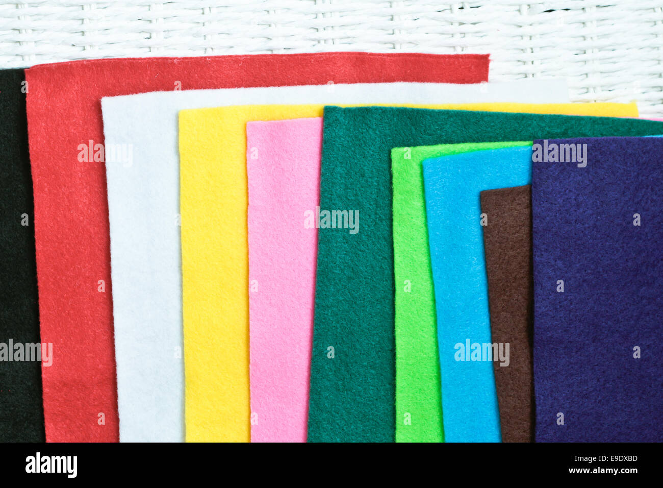 Selection of colorful felt sheets Stock Photo - Alamy