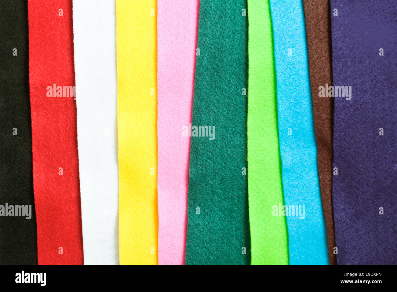 Selection of colorful felt sheets Stock Photo - Alamy