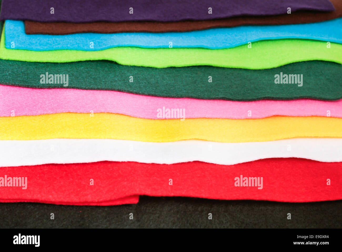 Selection of colorful felt sheets Stock Photo - Alamy
