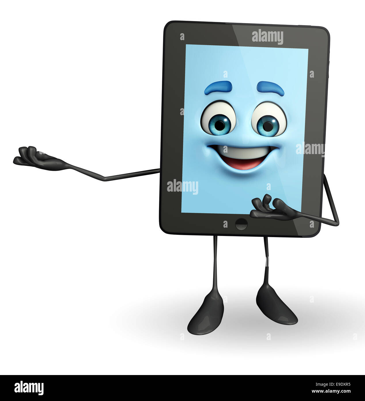 Cartoon character of tab is presenting Stock Photo - Alamy