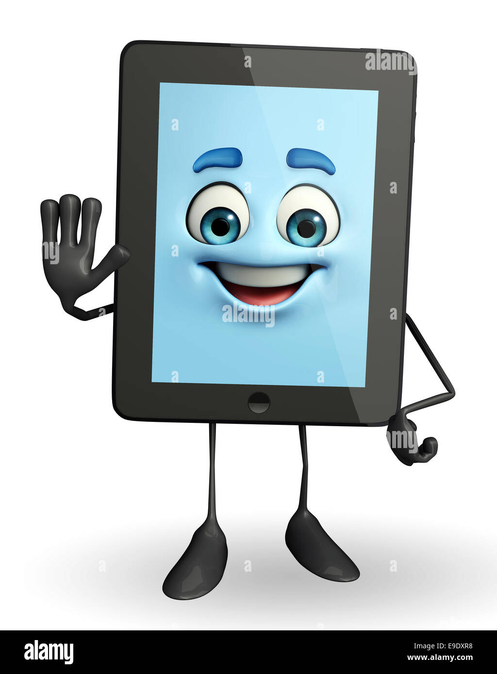 Cartoon character of tab with stop sign Stock Photo - Alamy