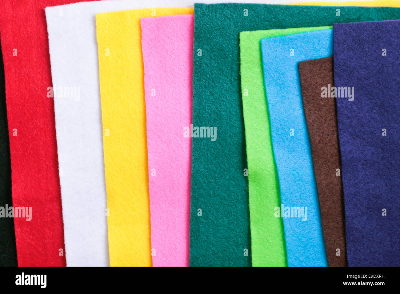 Selection of colorful felt sheets Stock Photo - Alamy