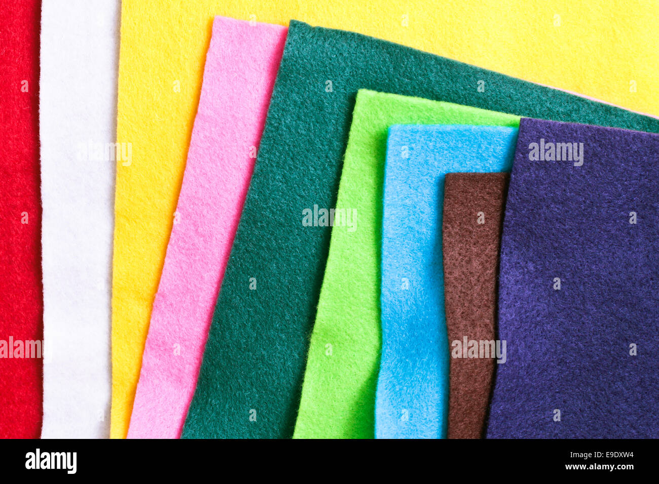 Selection of colorful felt sheets Stock Photo - Alamy