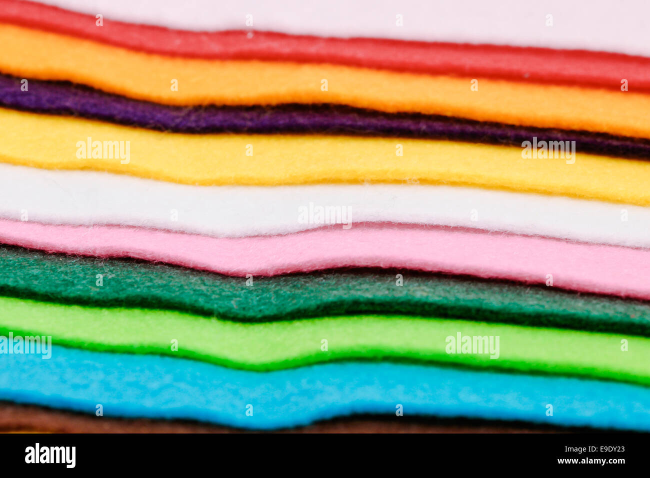 Selection of colorful felt sheets Stock Photo - Alamy