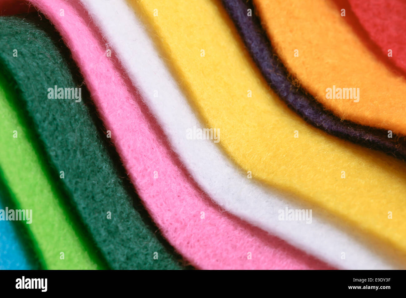 Selection of colorful felt sheets Stock Photo - Alamy