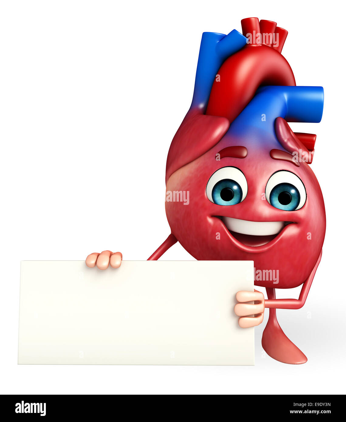 Cartoon Character of heart with sign Stock Photo - Alamy