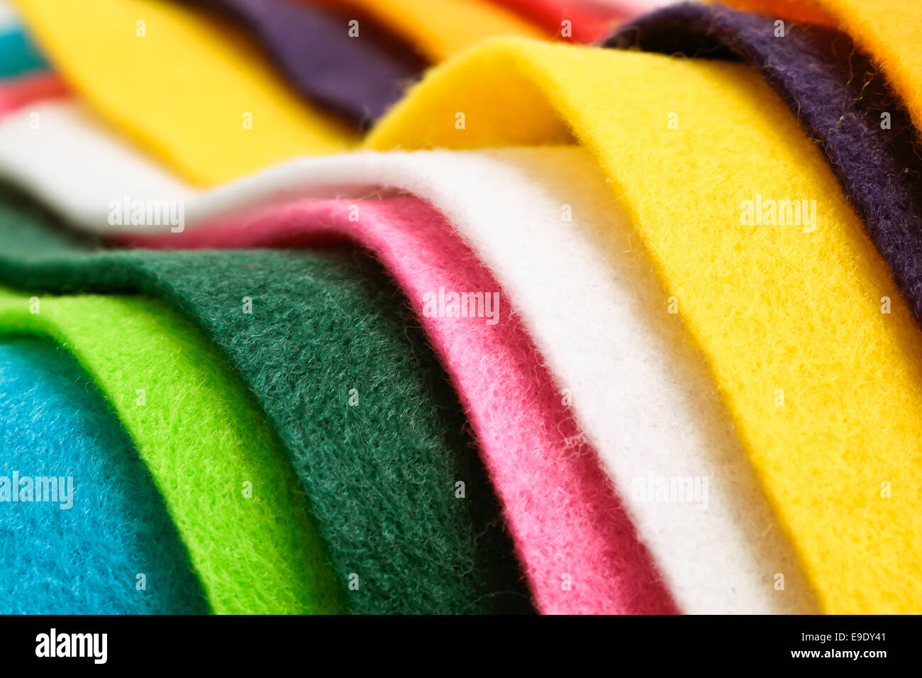 Selection of colorful felt sheets Stock Photo - Alamy