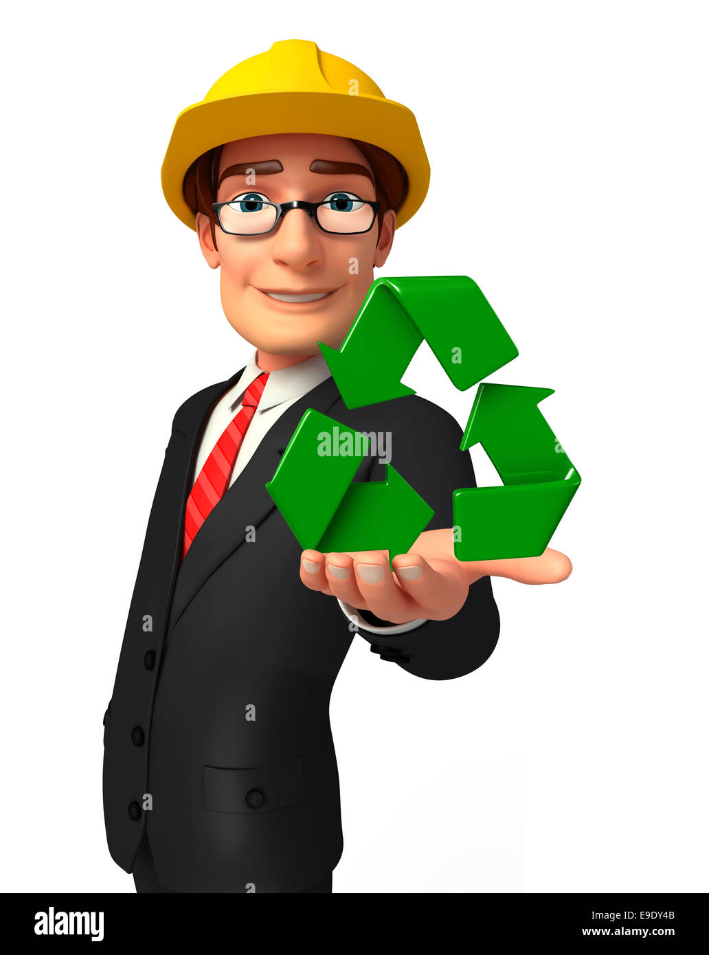 Man holding recycle logo Cut Out Stock Images & Pictures - Alamy