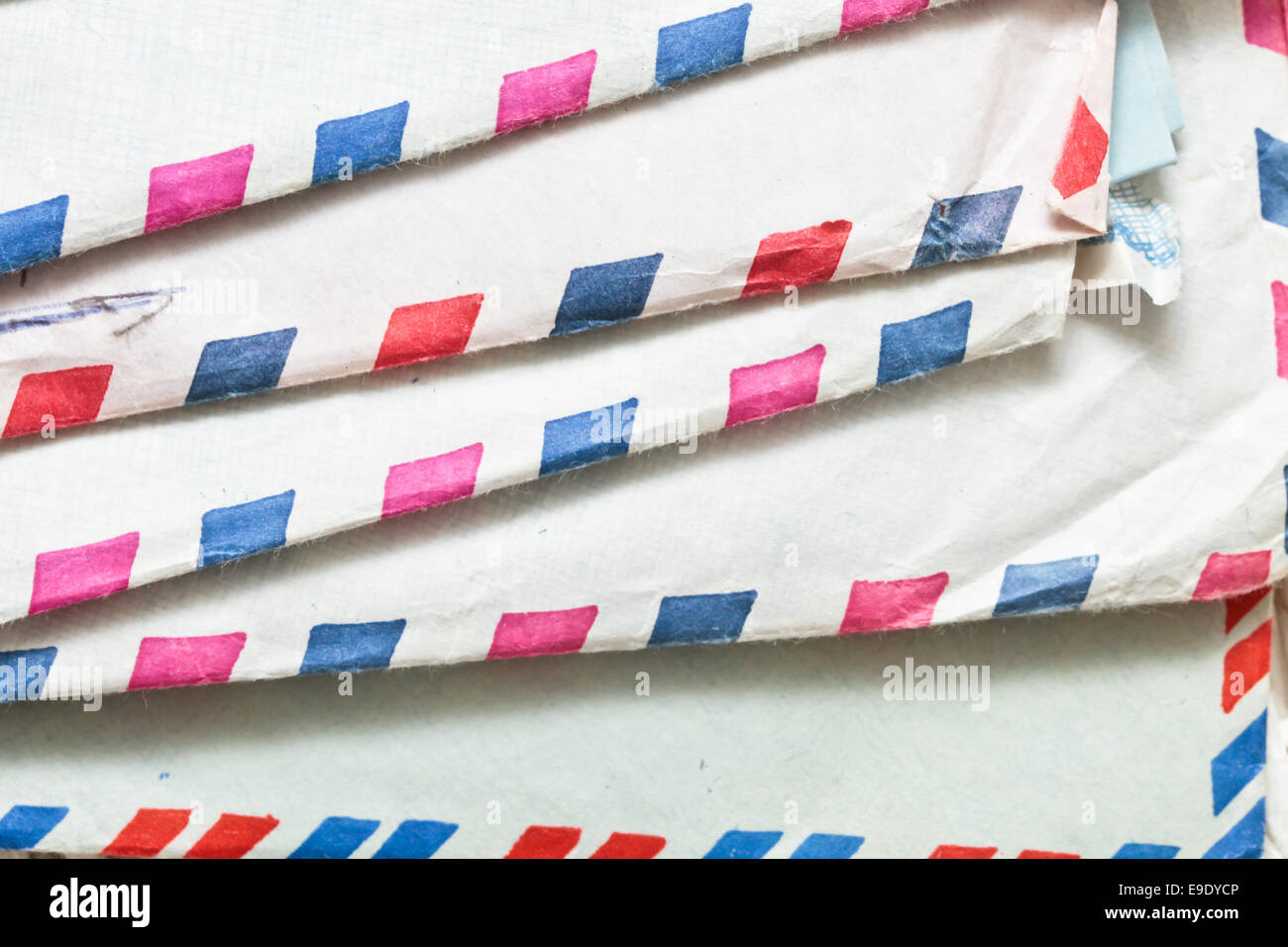 Stack of traditional airmail envelopes Stock Photo - Alamy