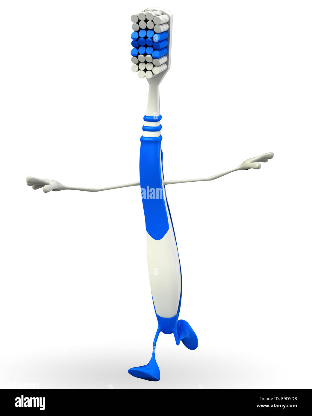 Cartoon Character of toothbrush is running Stock Photo - Alamy