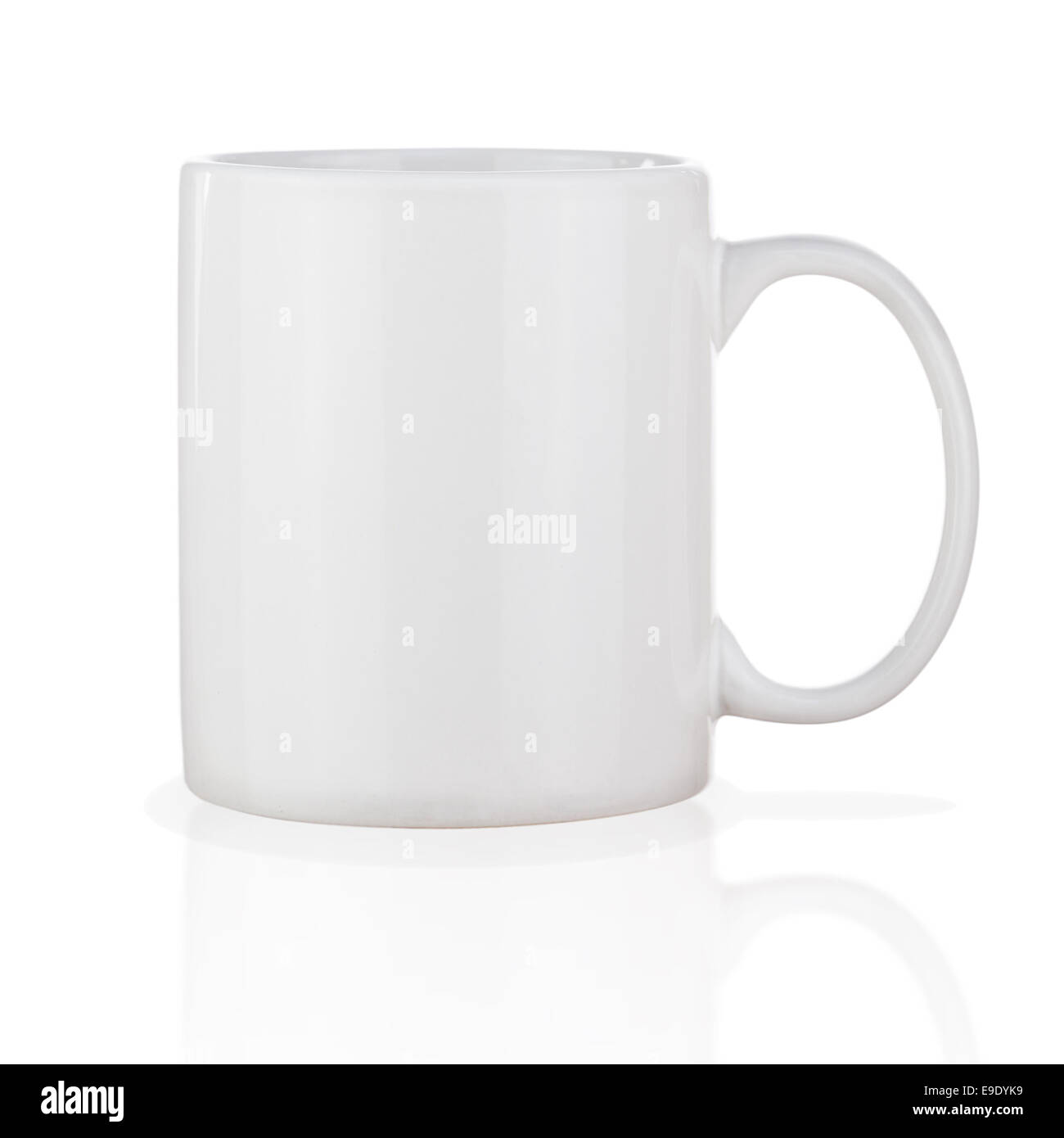 White Ceramic Coffee Cup Isolated on White Background. Side View Stock ...