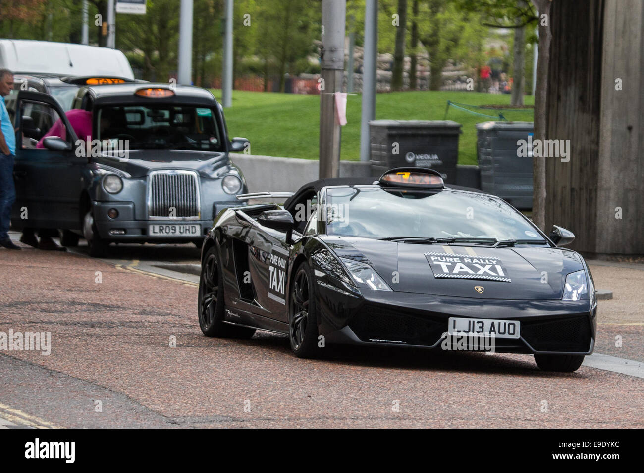 The Pure Rally Lamborghini Taxi (Gallardo Spyder model) is seen ...