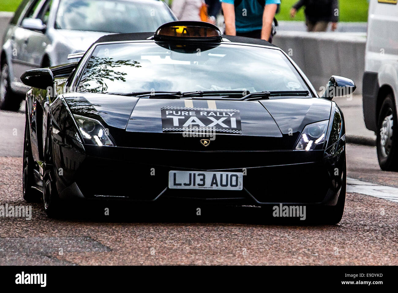 The Pure Rally Lamborghini Taxi (Gallardo Spyder model) is seen ...