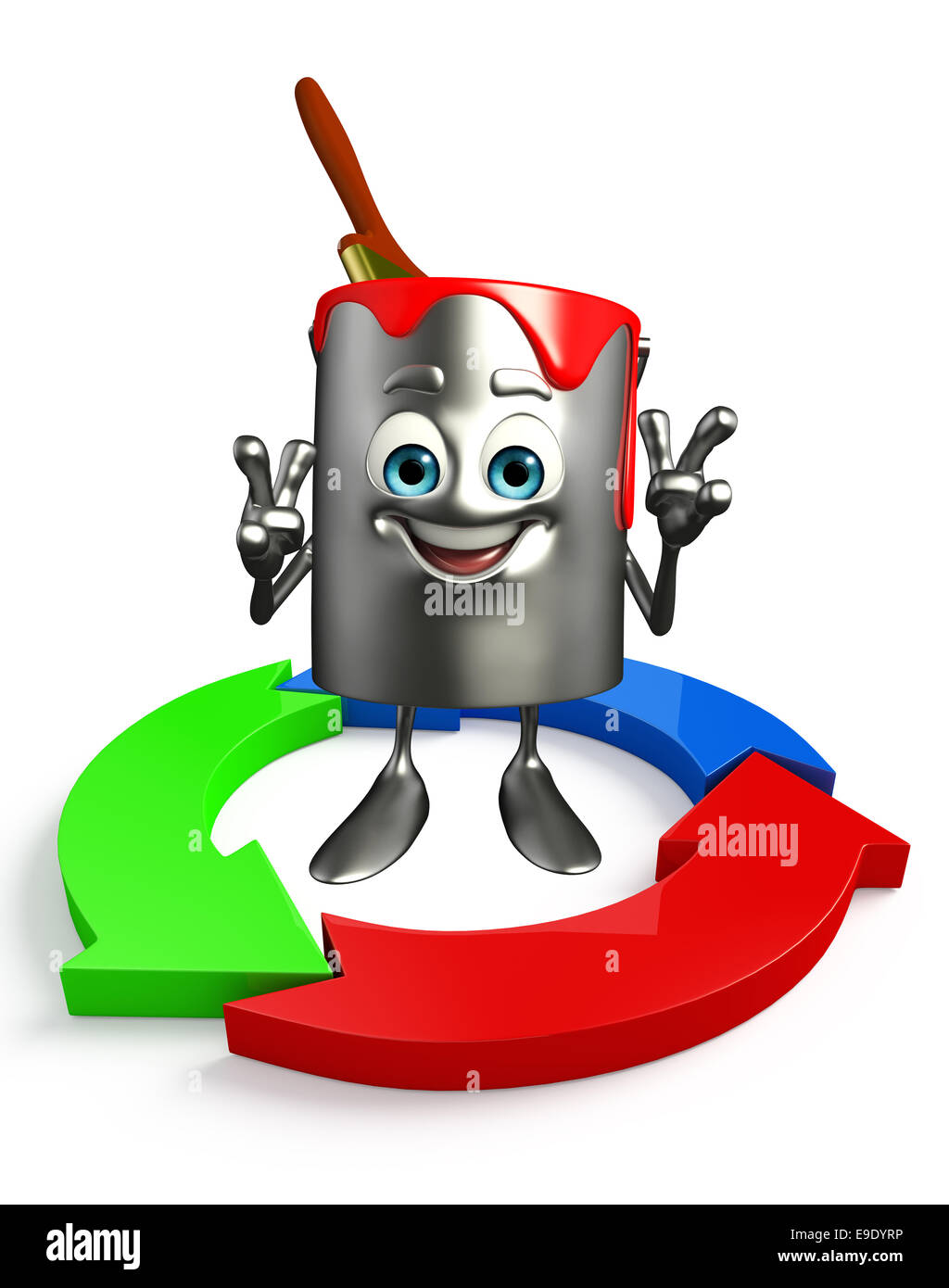 Cartoon character paint bucket red hi-res stock photography and images ...