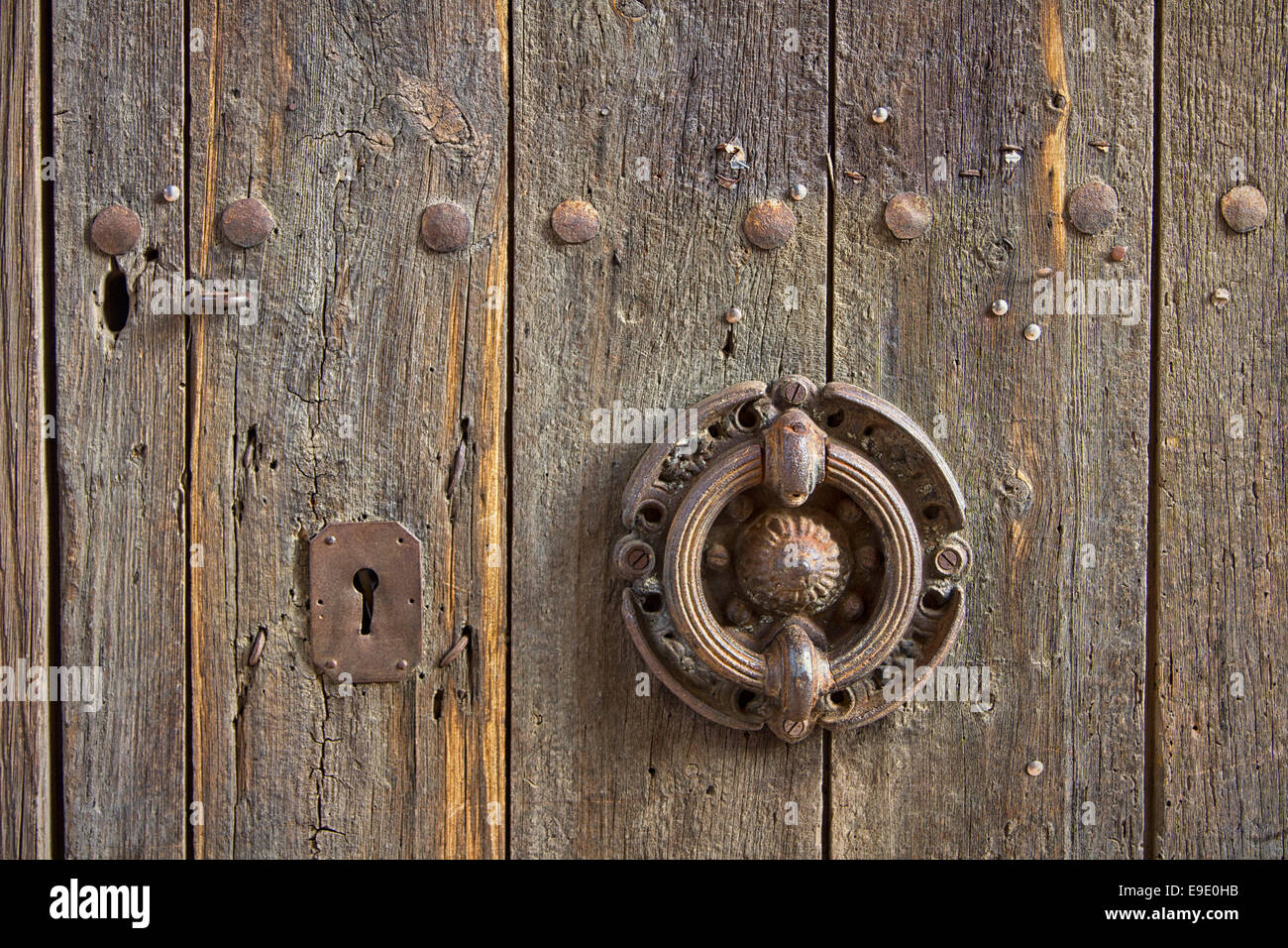 Spanish Door Detail Stock Photo - Alamy