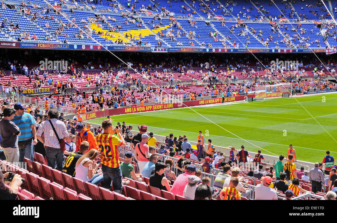 Nou camp football stadium view empty hi-res stock photography and ...
