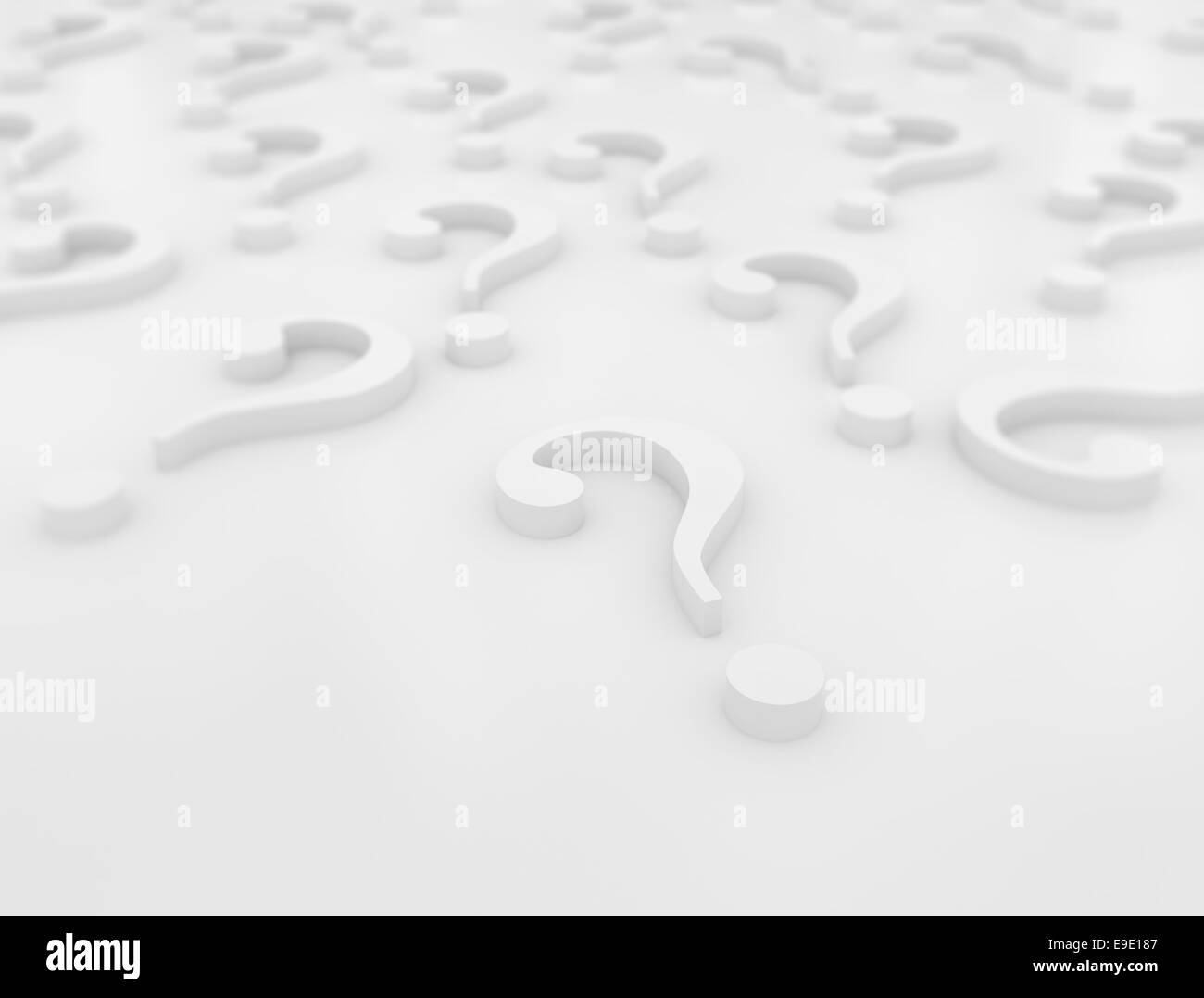 Large group of 3d blue Question marks Stock Photo - Alamy