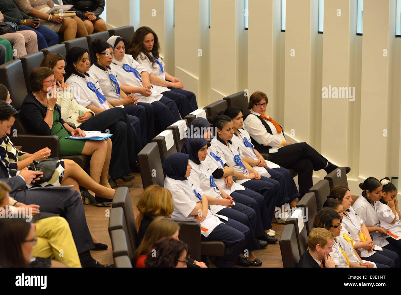 Queen Maxima of the Netherlands arriving at the Erasmus MC hospital to ...