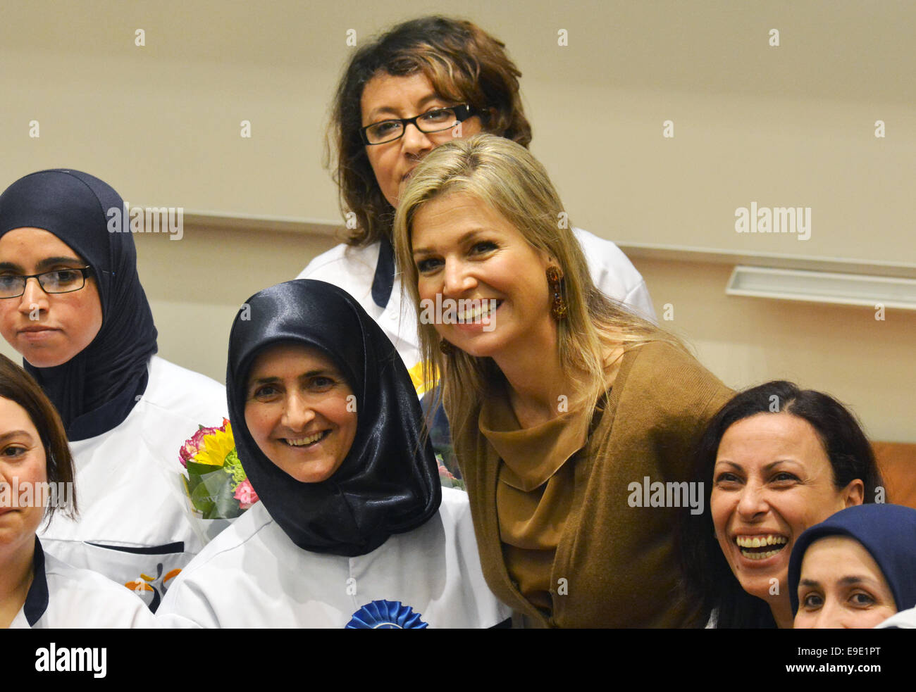 Queen Maxima of the Netherlands arriving at the Erasmus MC hospital to ...