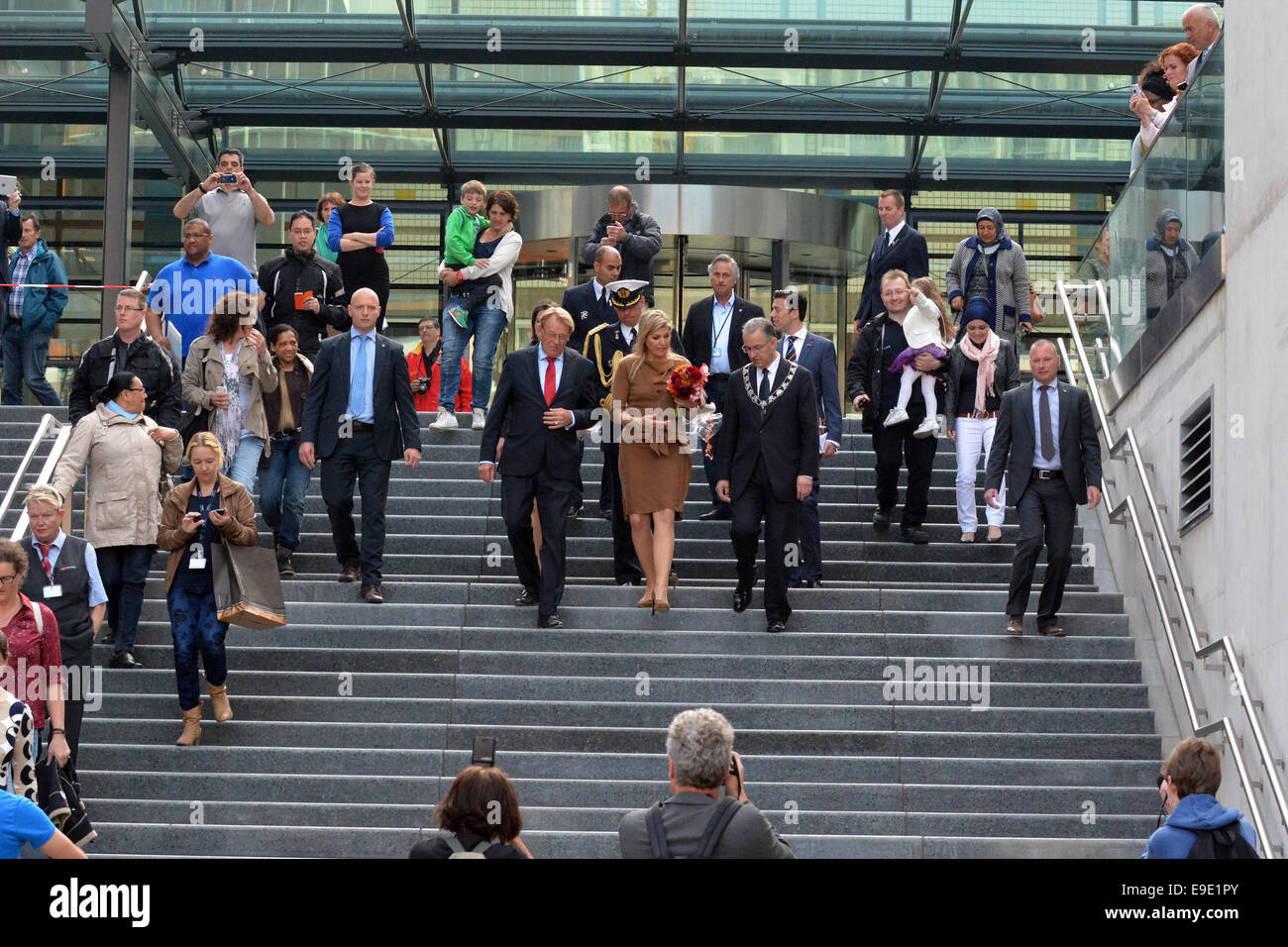 Queen Maxima of the Netherlands arriving at the Erasmus MC hospital to ...