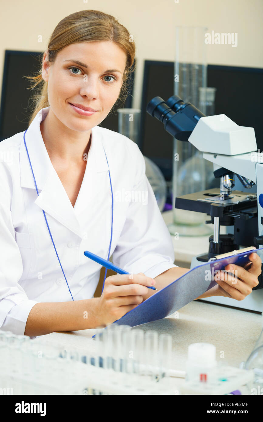 Beautiful woman portrait laboratory hi-res stock photography and images ...