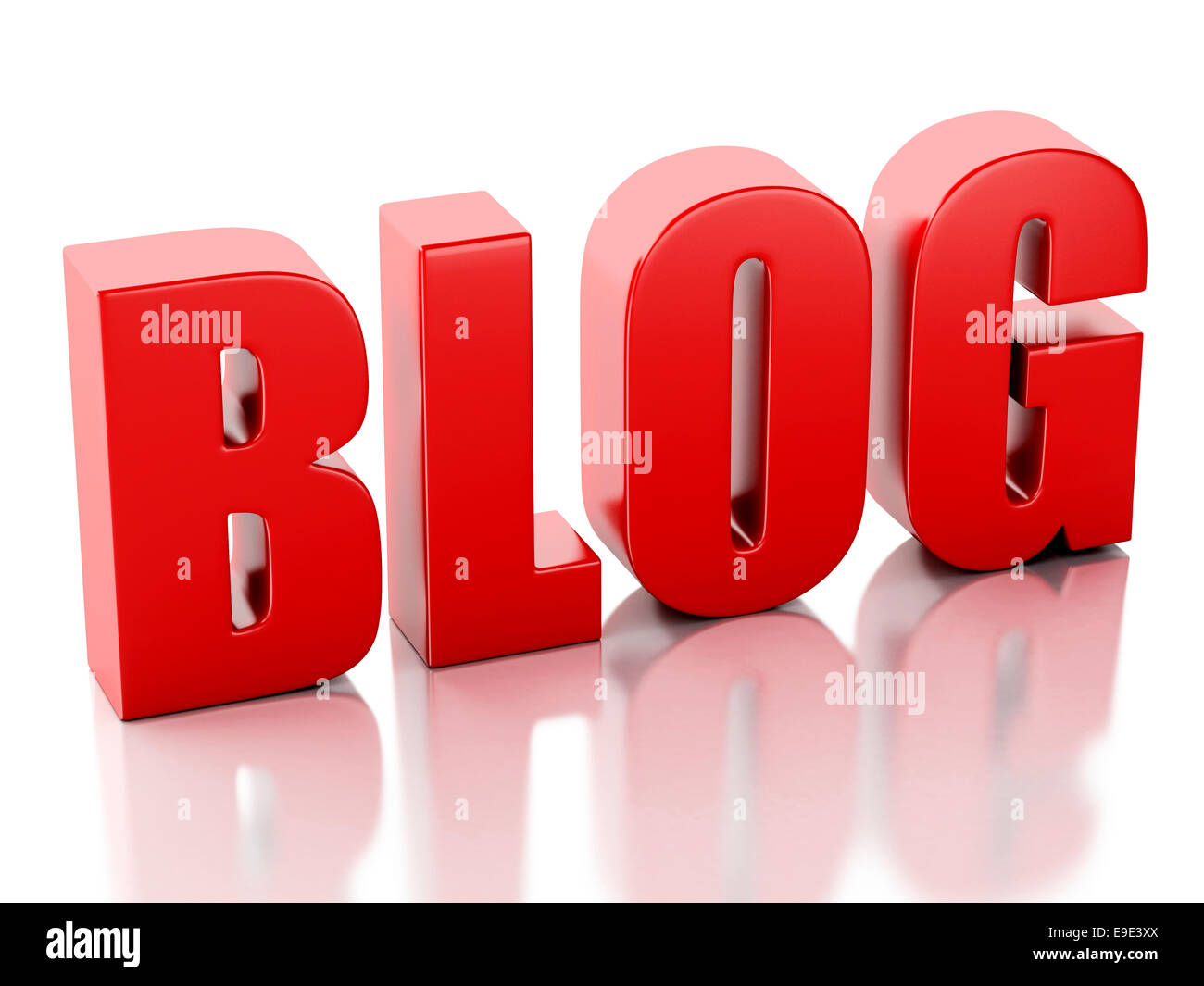 image of blog 3d illustration on white bakcground Stock Photo - Alamy